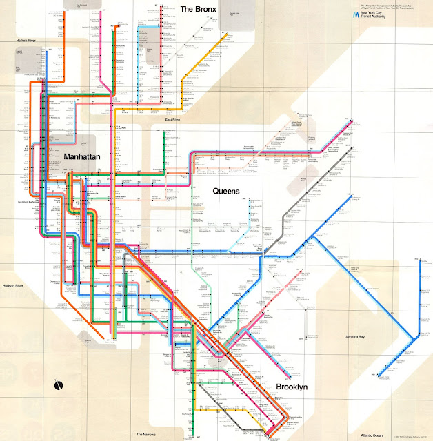 Just A Car Guy: a geographically accurate New York City subway map