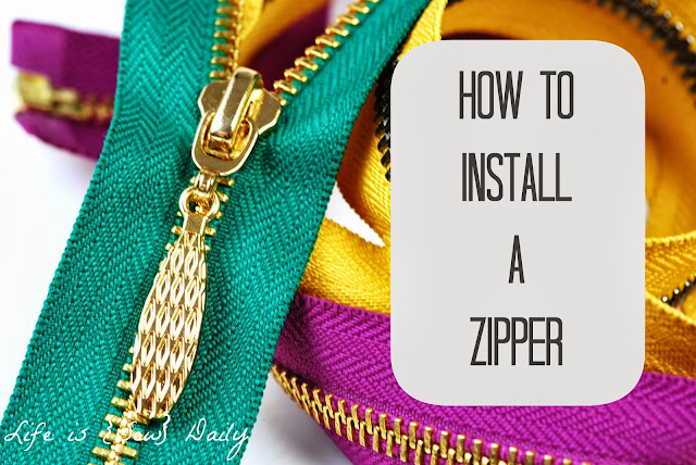 Life is {Sew} Daily: How to Install a Zipper {tutorial}