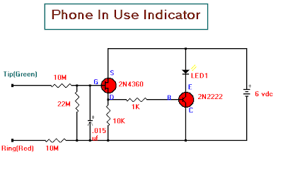 Simple Telephone In Use Indicator Circuit Diagram | Super Circuit Diagram