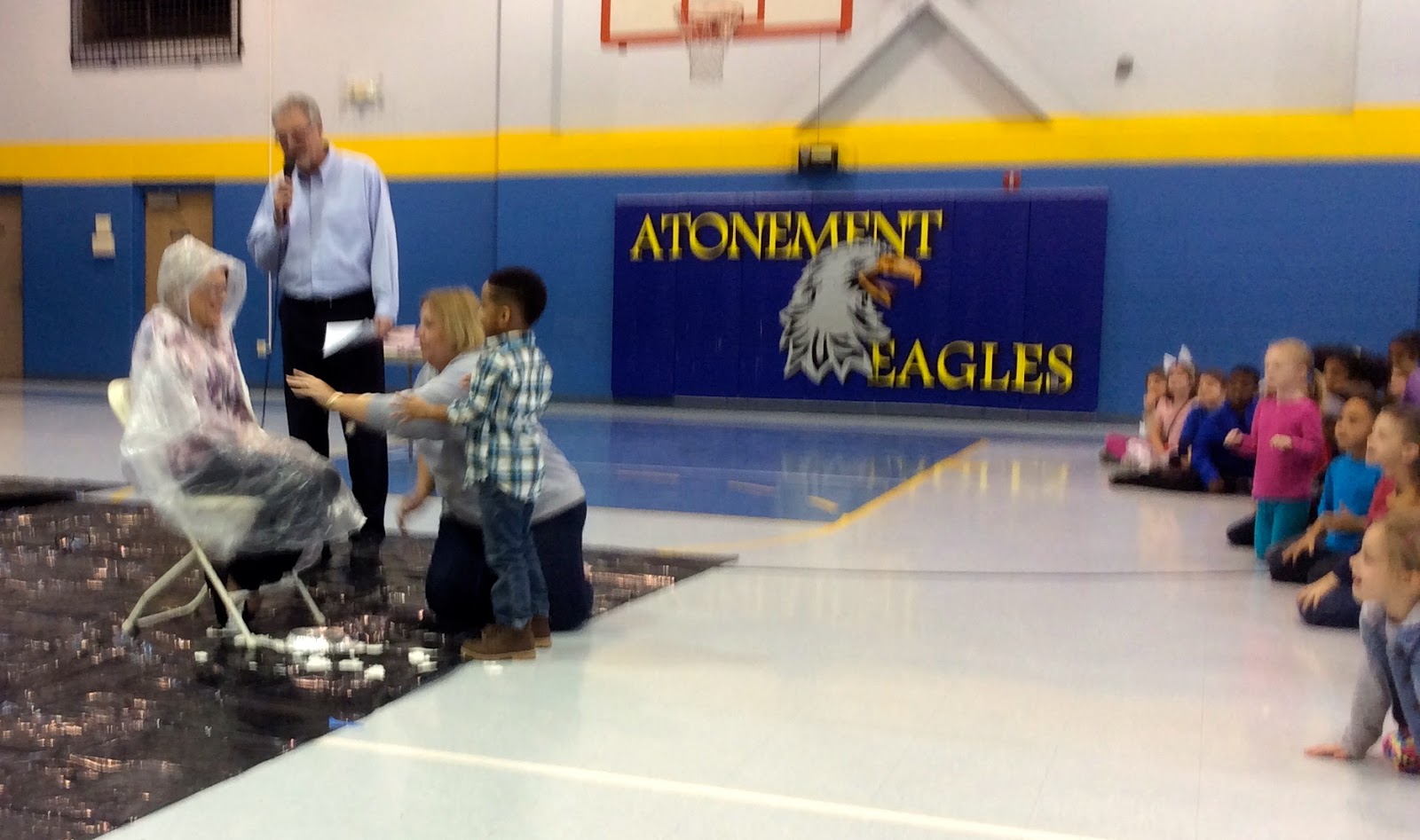 Atonement Lutheran Preschool: Pie Throwing contest