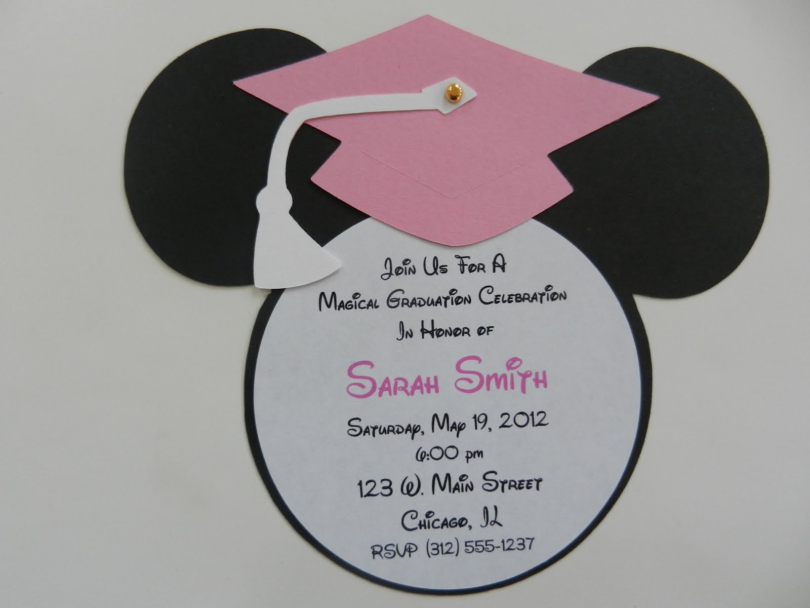 Whimsical Creations by Ann: Mickey Mouse Graduation Invitation Party Idea