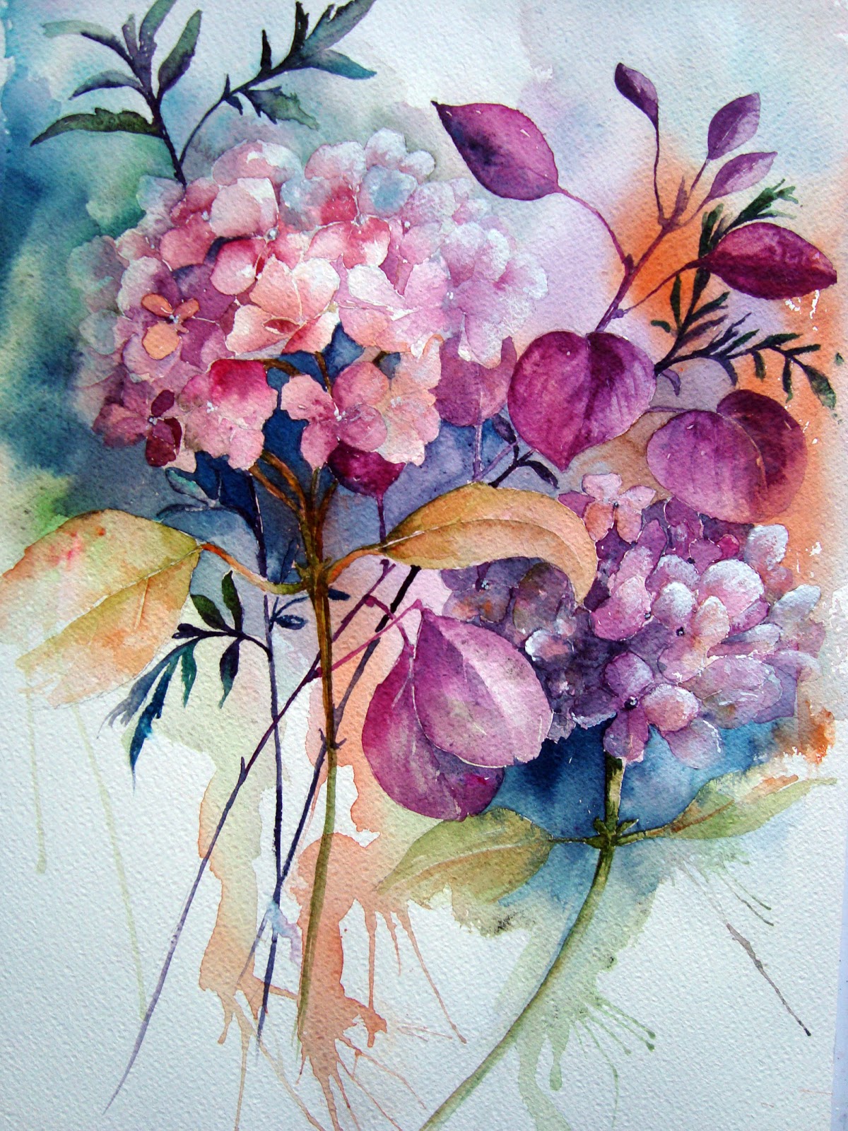 Watercolour Florals: Hydrangeas