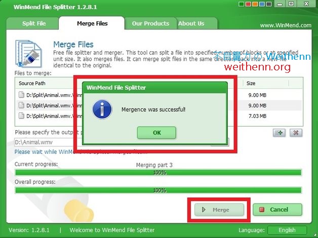 WinMend File Splitter – 檔案太大無法寄 Mail 燒光碟？ 檔案切割好幫手!! ~ 不自量力 の Weithenn