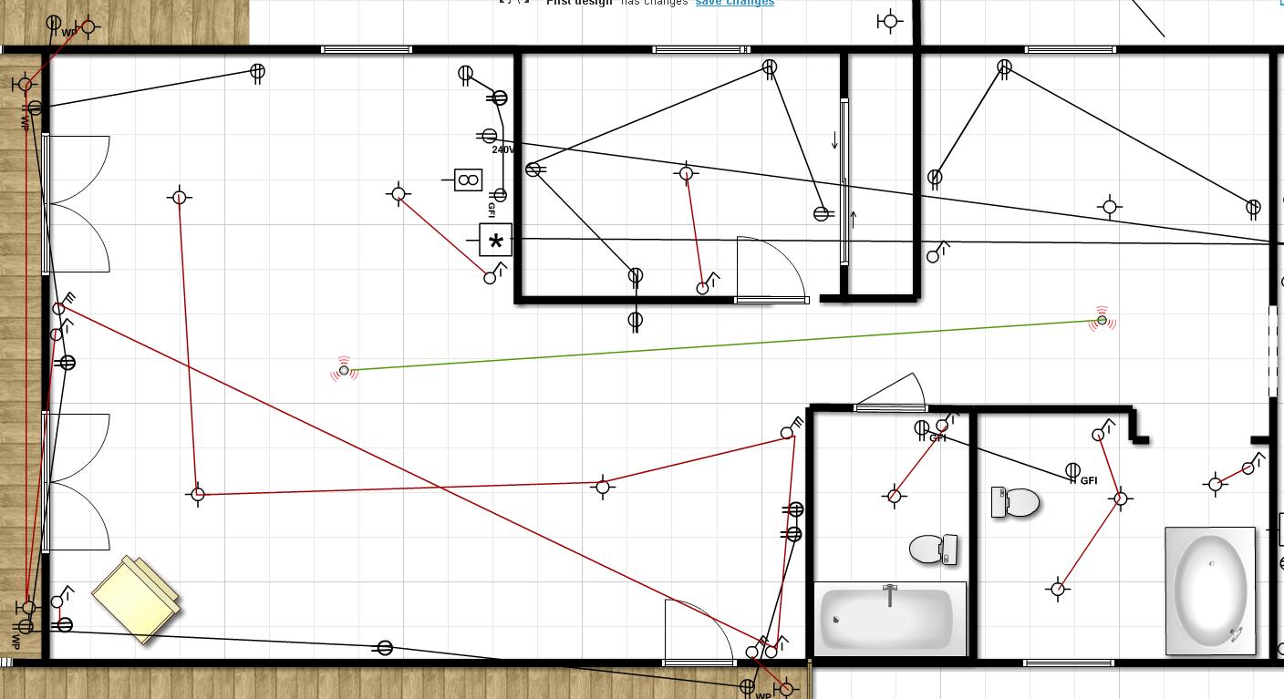 Lake House Renovation Project: Electrical Layout Plan - Drafts