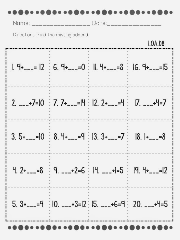 Curriculum and Coffee: Math Mini Pack