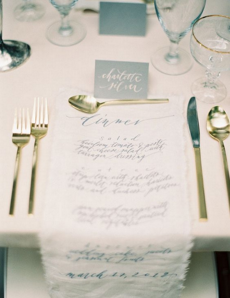 postcards and pretties: PRETTY DETAILS | Menu printed napkins