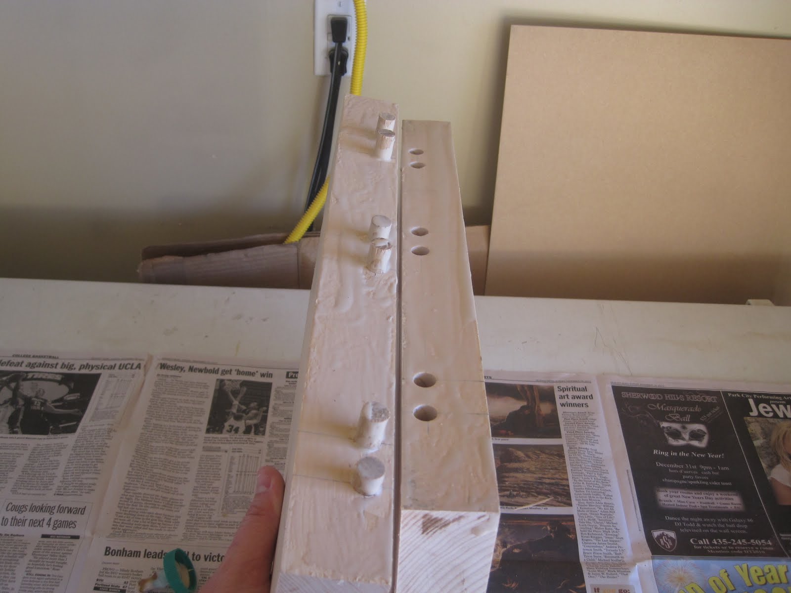 Woodworking, The cure for loose stools: 2nd step. Dadoing