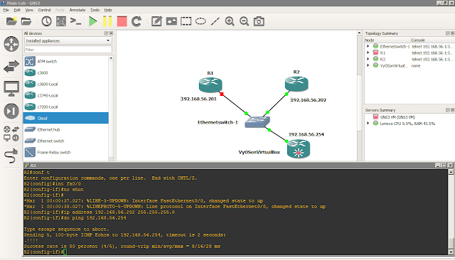 IoT (Internet of Theo): GNS3 Lab integration with VirtualBox Lab