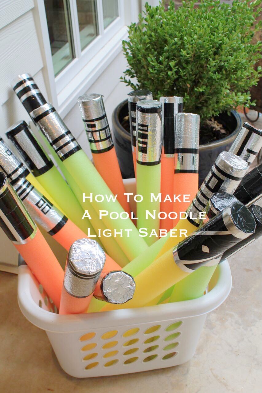 Star Wars Light Saber Pool Noodle Tutorial - Eleven Gables