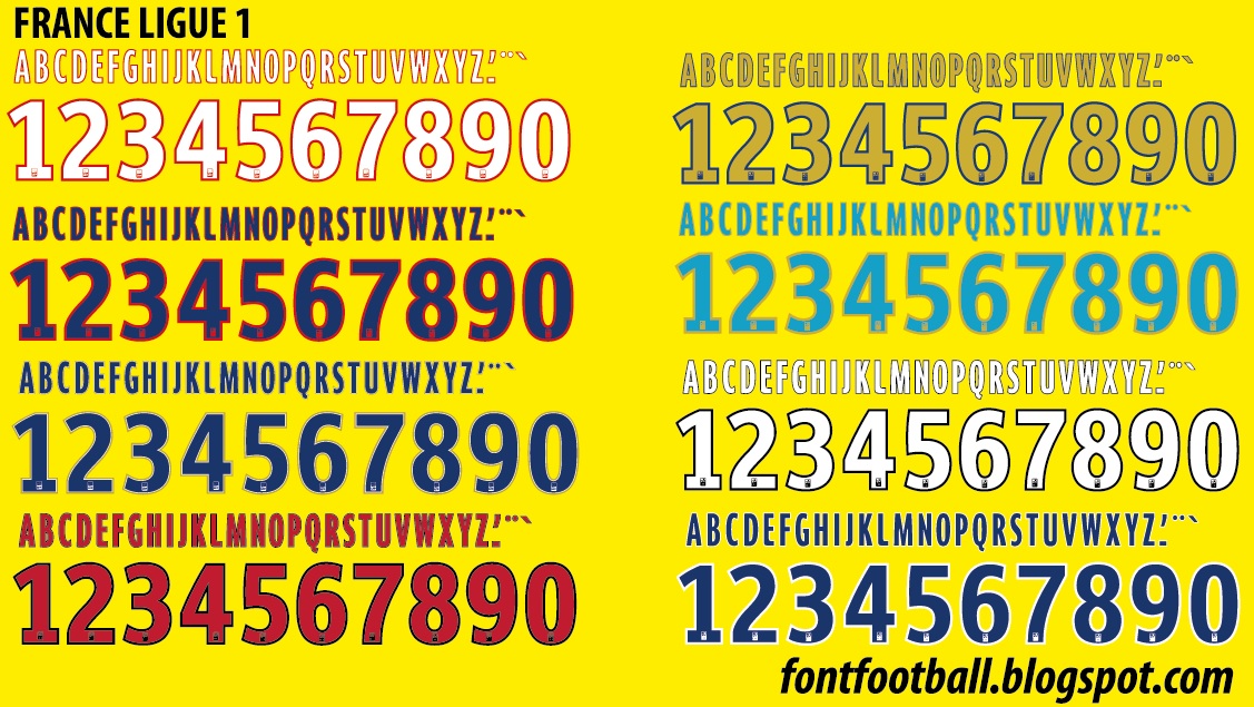 FONT FOOTBALL: Font Vector PSG (France League/LIGUE 1) 2014 2015 2016 kit