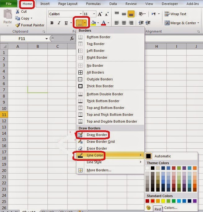 Cara Membuat Garis Tabel Dengan Draw Border Di Microsoft Excel The
