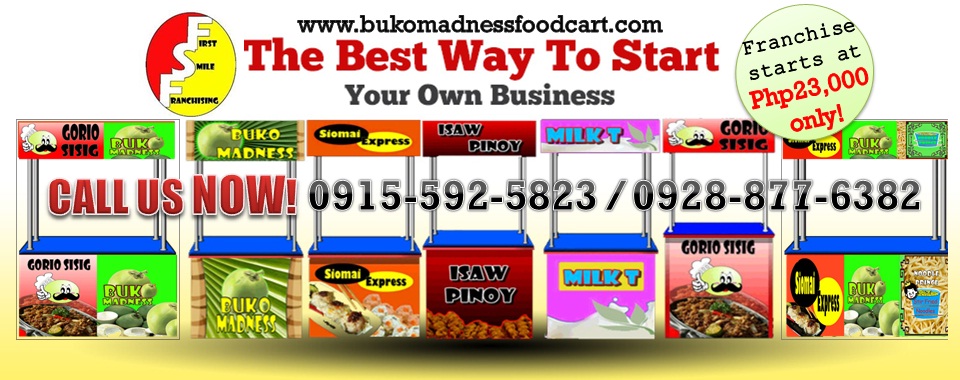BUKO SHAKE FOOD CART FRANCHISE BUSINESS: BUKO MADNESS FOOD CART FRANCHISE