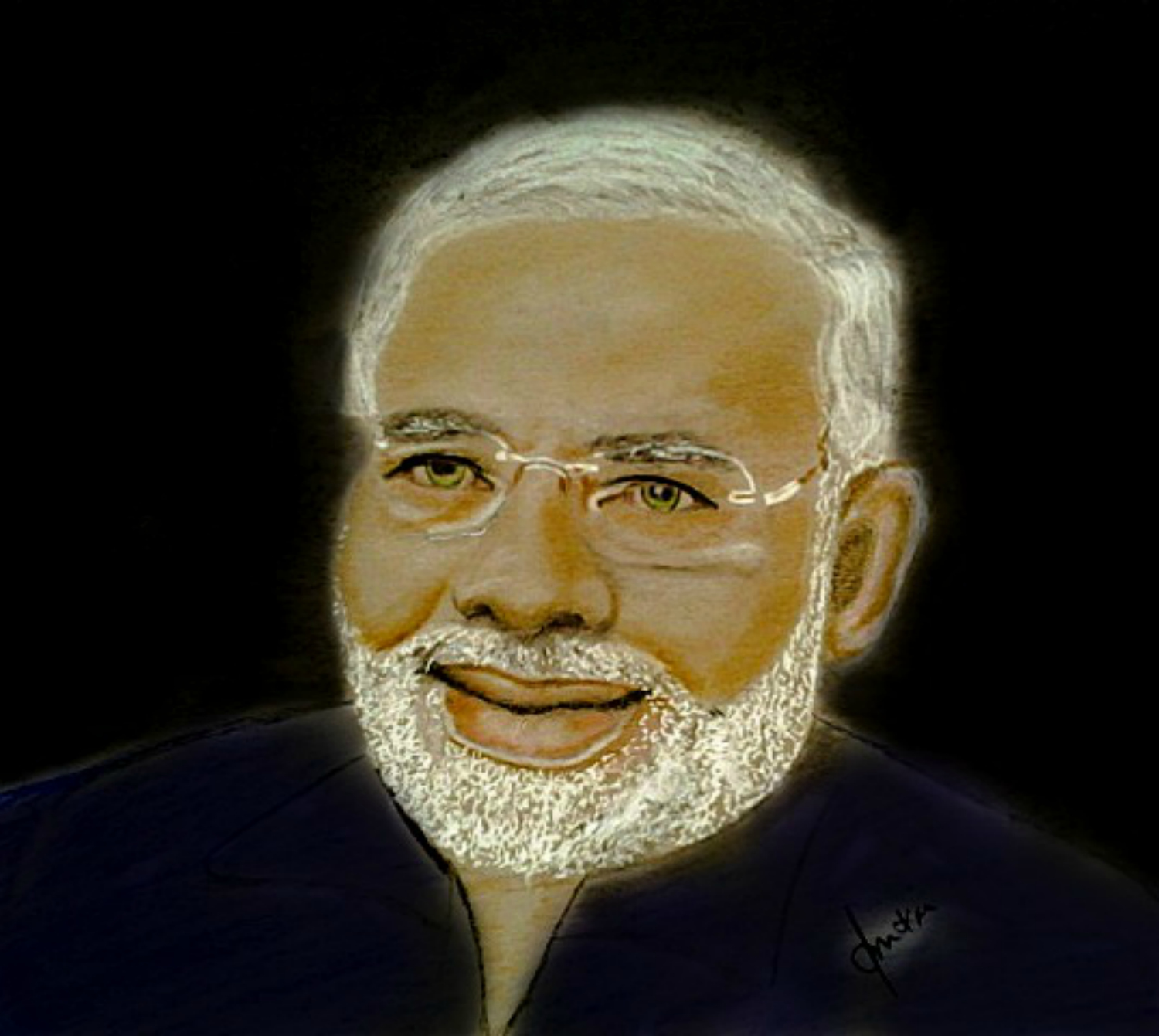 Pencil and Paint: Narendra Modi