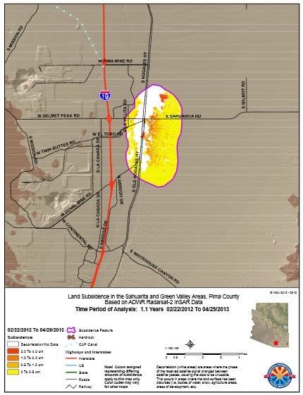 Arizona Geology: Updated Arizona subsidence maps and new interactive ...