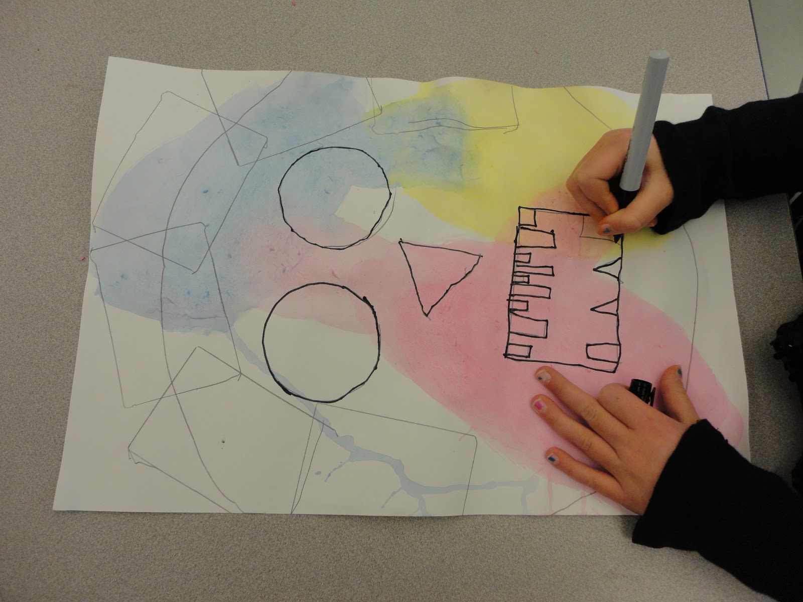 Mr Kantor's Classroom: Shape People, collage