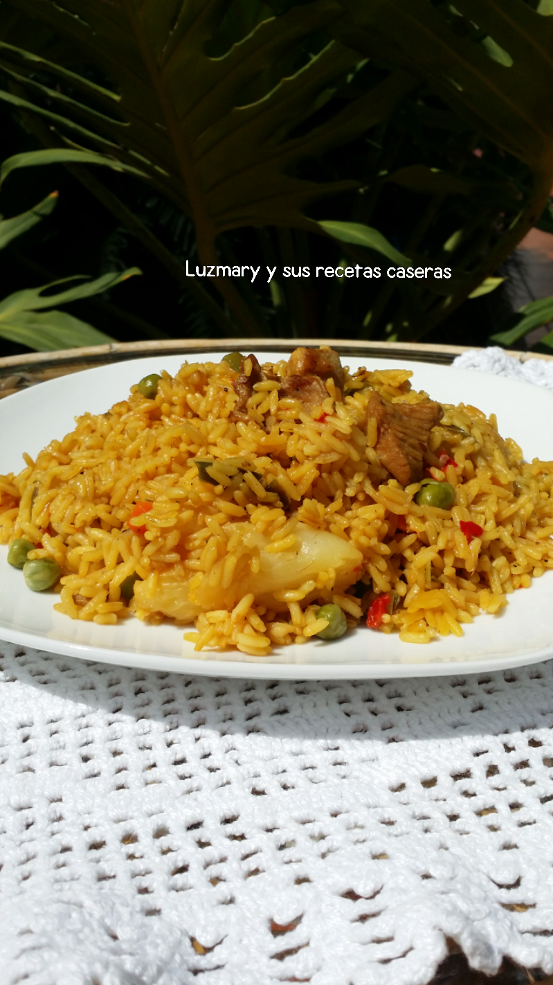 Luzmary y sus recetas caseras: ARROZ AMARILLO CON MENESTRA DE VERDURAS ...