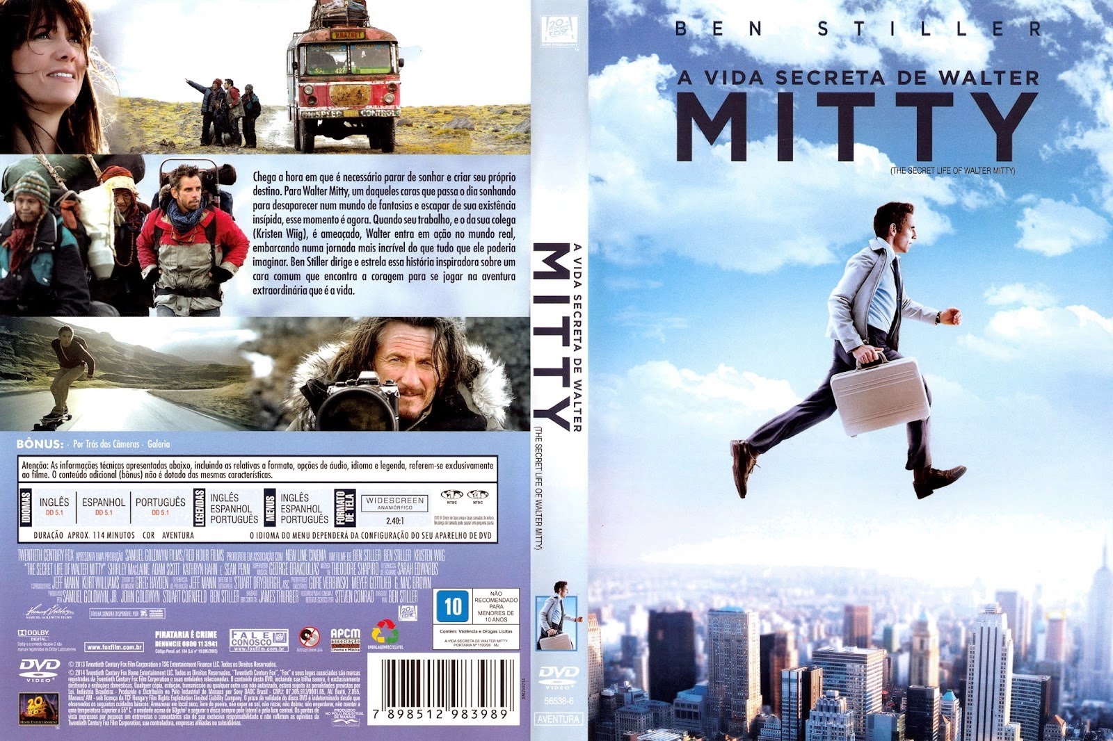 Capas Filmes Aventura: A Vida Secreta de Walter Mitty