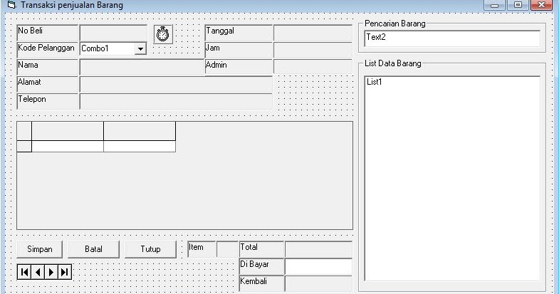 Membuat Form Transaksi Penjualan Aplikasi Kasir | JNM | JavaNet Media