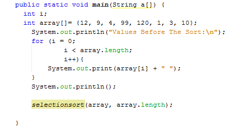 Pencarian Array dengan Teknik Selection Sort Pada Java Netbeans ...