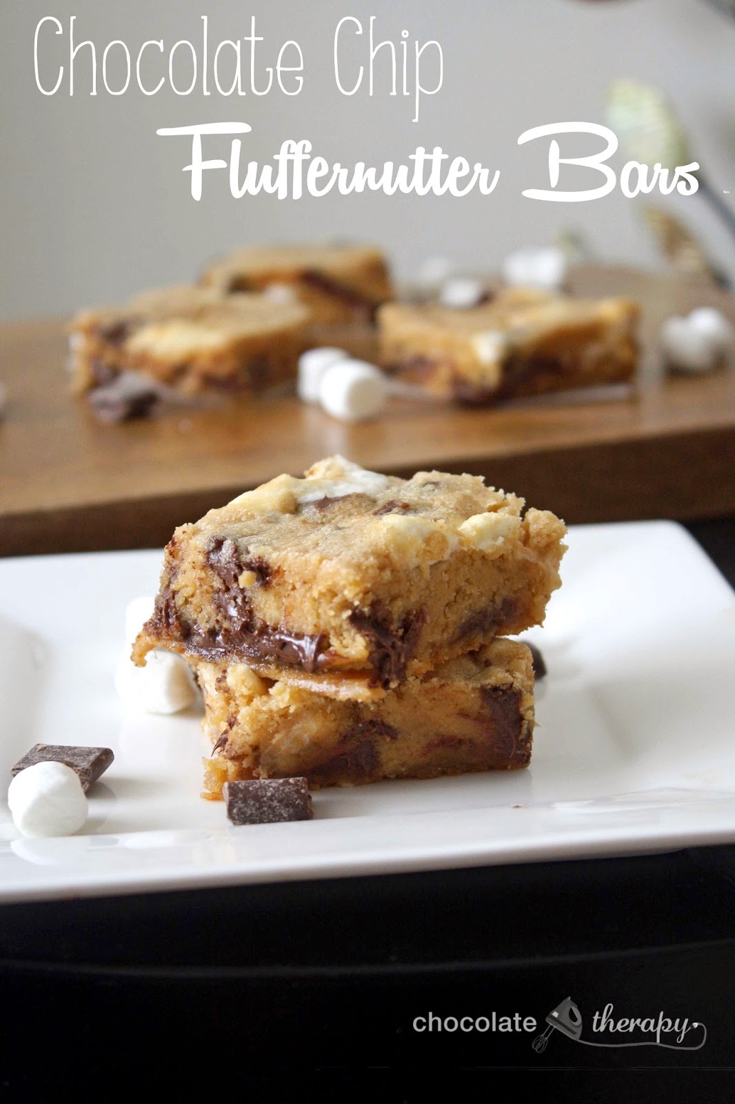 Chocolate Therapy: Chocolate Chip Fluffernutter Bars