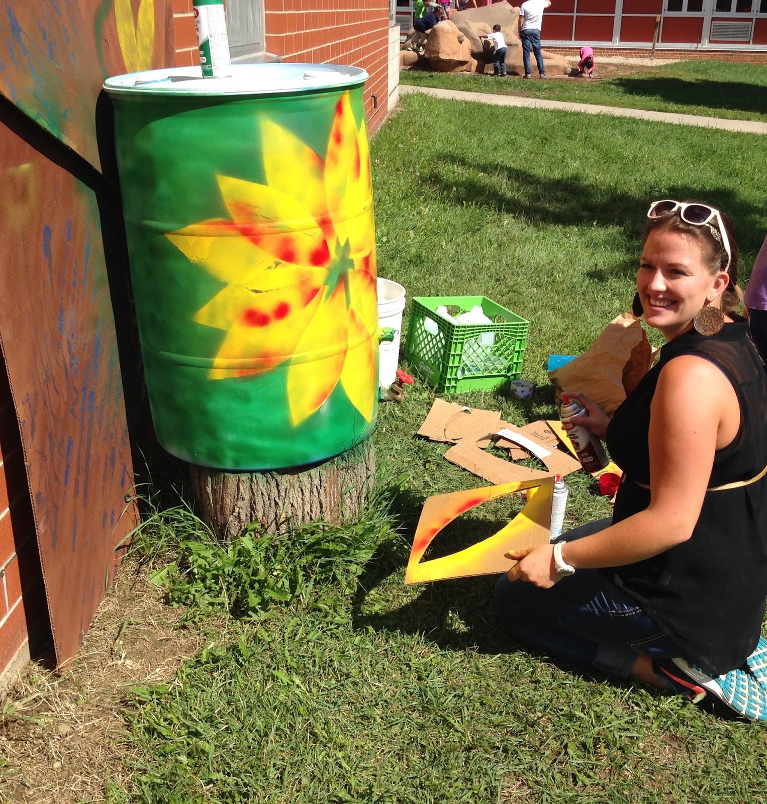 LINCS Farm to School Project: Rain Barrel gets some color