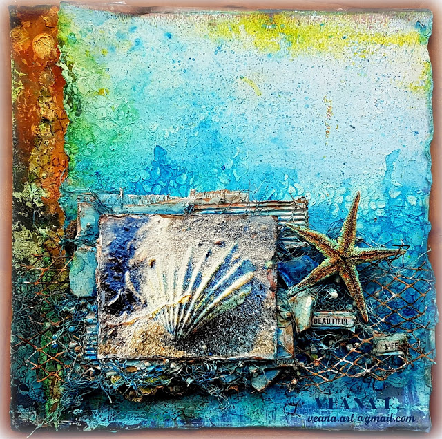 Mixed Media & Art: July moodboard - Sea Fantasies. Results!