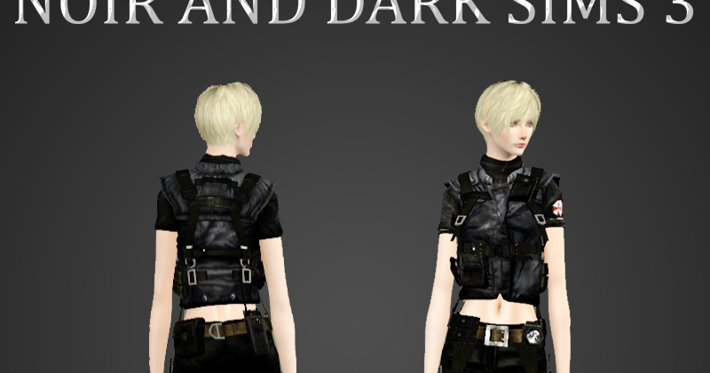 TS3 - Resident Evil - Jessie Umbrella Agent Outfit ~ Noir and Dark Sims