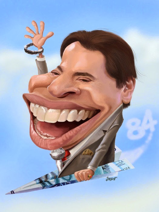 Caricaturistas homenageiam 84 anos de Silvio Santos
