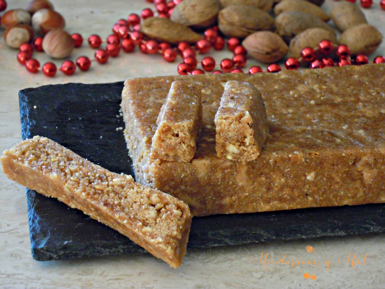 Turrón de Jijona sin azúcar | Mandarinas y miel