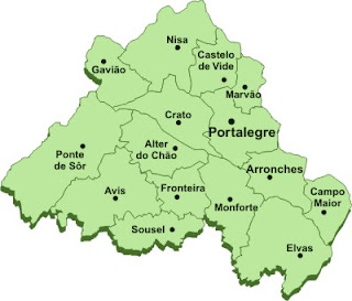 ecoalentejo: Caracterização do Distrito de Portalegre por Concelhos