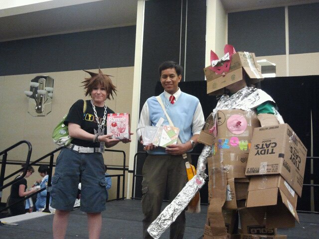Propeller Anime: Iron Cardboard Robot Cosplay Returns To Knightrokon 2013!