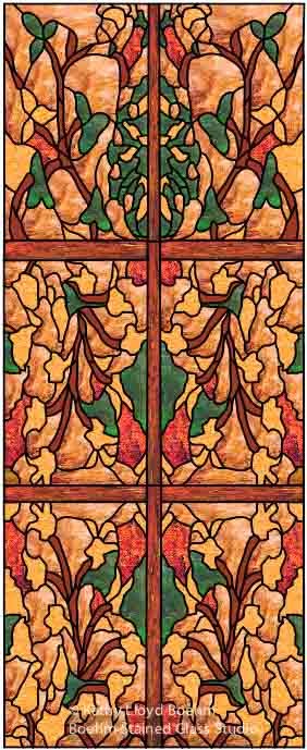 Boehm Stained Glass Blog: Rug Design Window in Stained Glass - Pattern ...