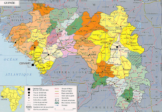 GUINEA - GEOGRAPHICAL MAPS OF GUINEA ~ Klima Naturali™