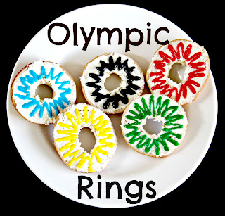 Blue Skies Ahead: The Olympic Rings craft...and a treat too :)