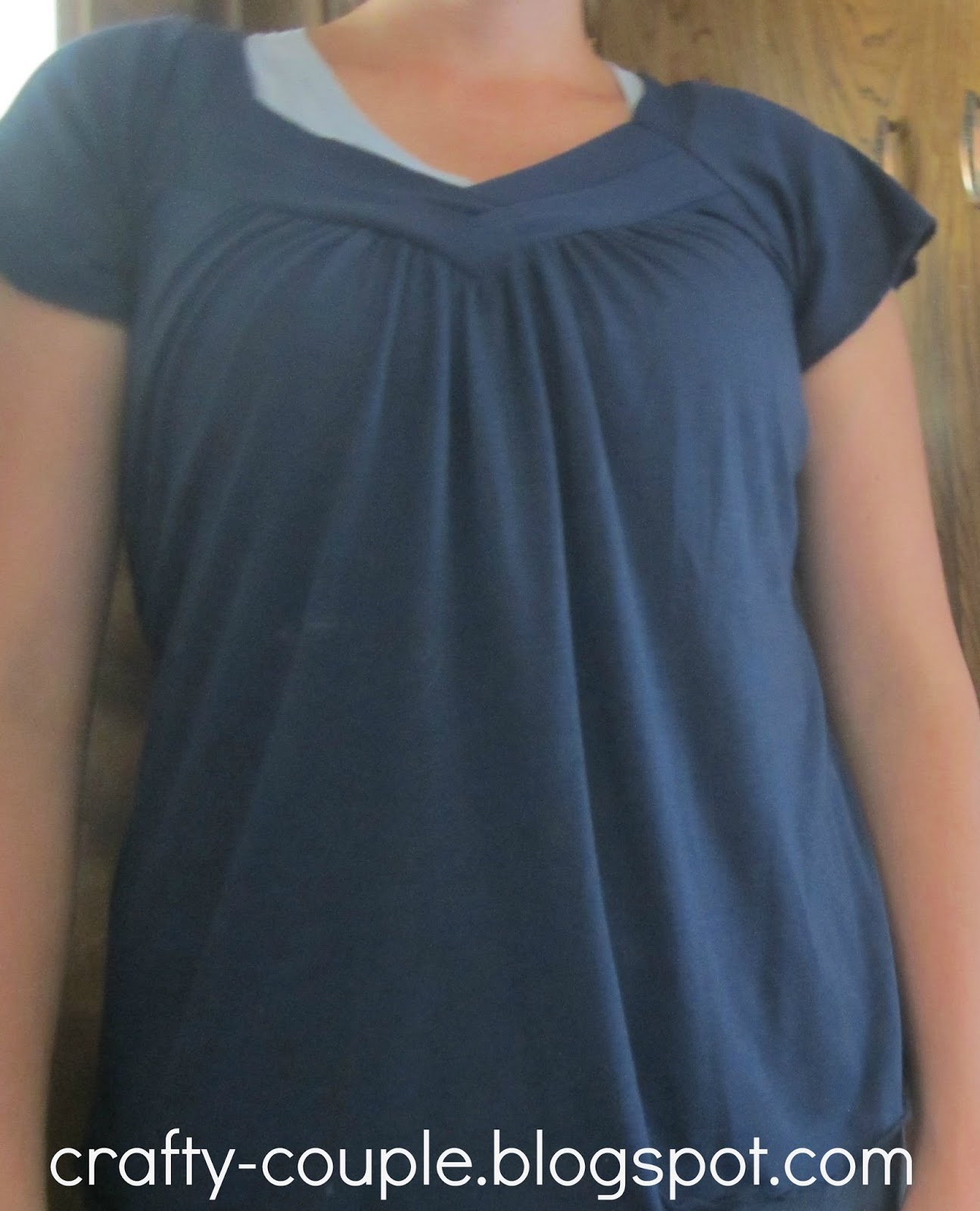 crafty couple: Shirred Waste Shirt Makeover