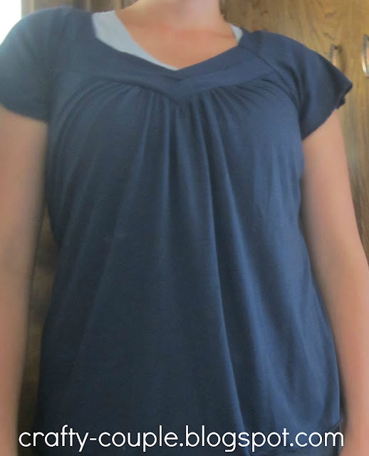 crafty couple: Shirred Waste Shirt Makeover