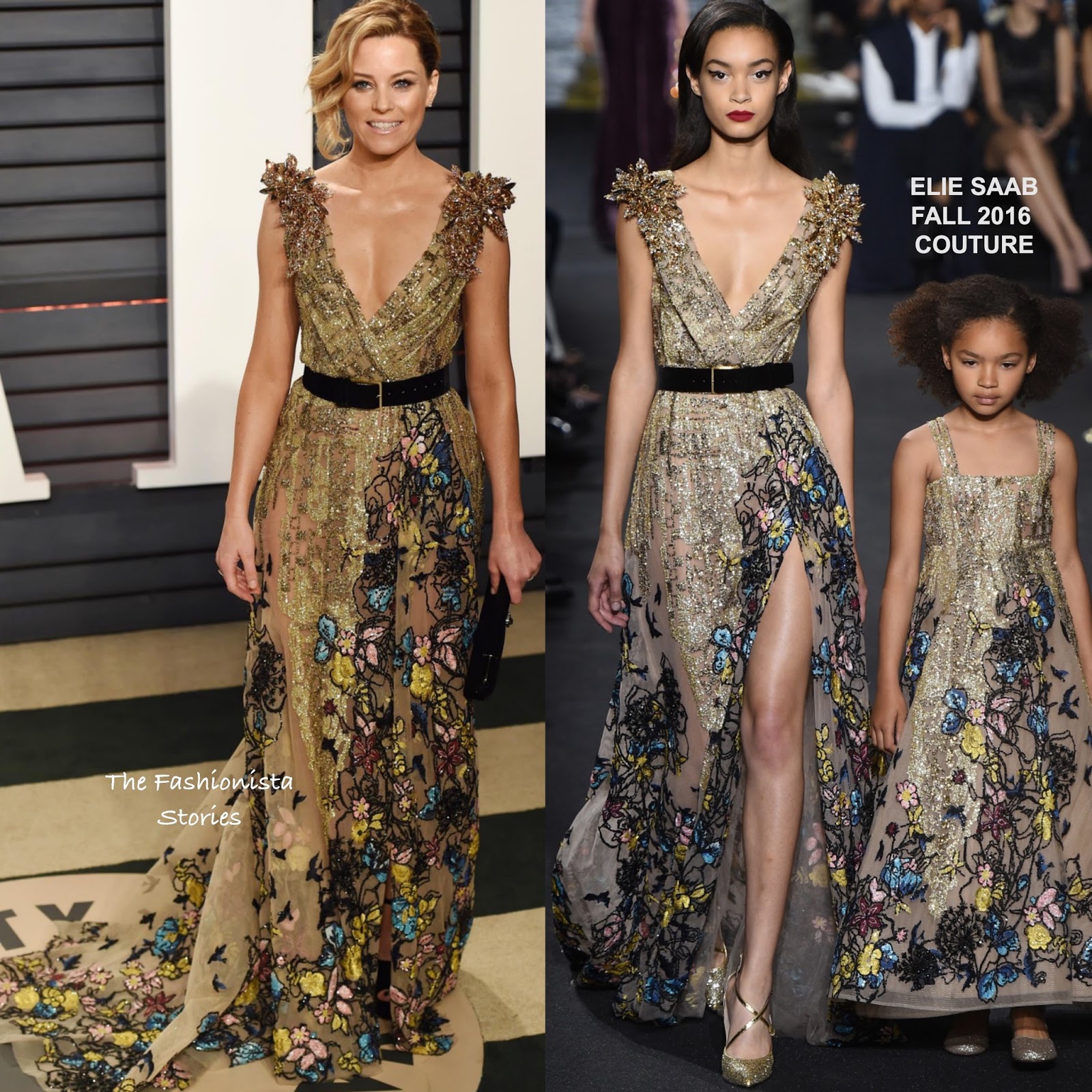 Elizabeth Banks in Elie Saab Couture at the 2017 Vanity Fair Oscar Party