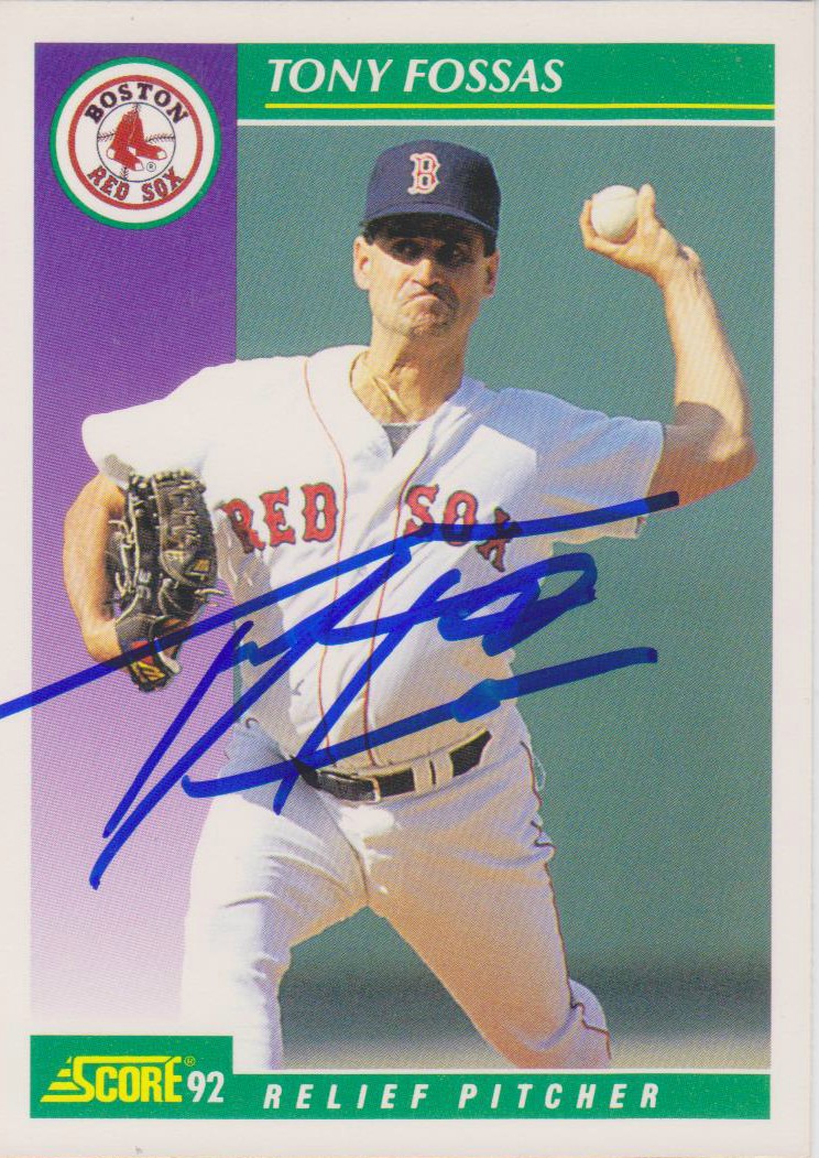 Autographed Cards: 1992 Score, Tony Fossas