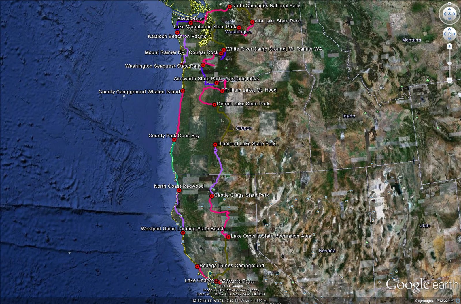 Washington Oregon & the Pacific Northwest USA 2011