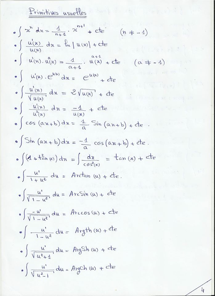 techniques de calcule integrale - faculté science oujda