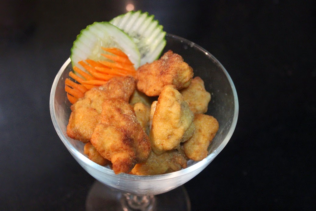 Crazy Spicy Popcorn Chicken.