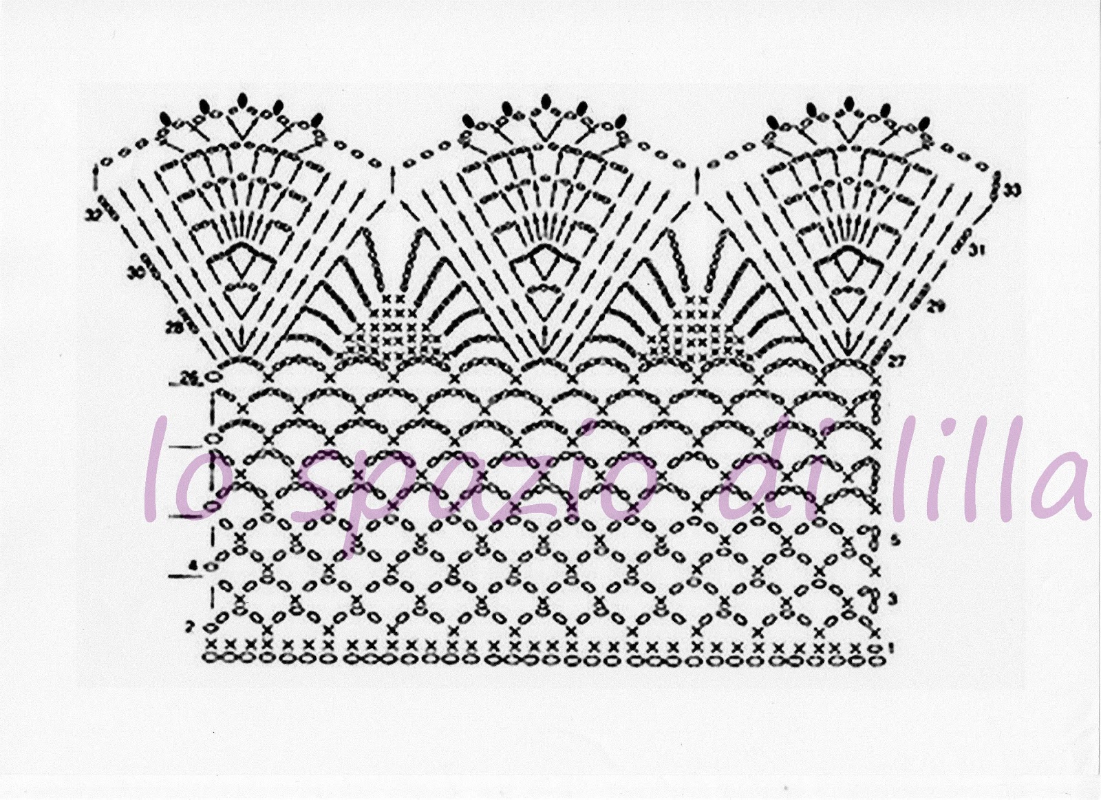 lo spazio di lilla: Mantellina crochet con schema e piccolo aiuto per ...