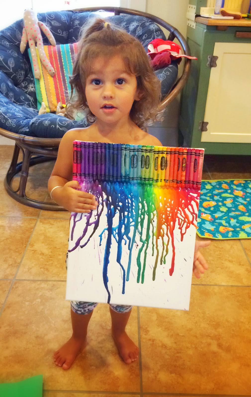 Our Beautifully Messy House : DIY Melted Crayon Art with Variations