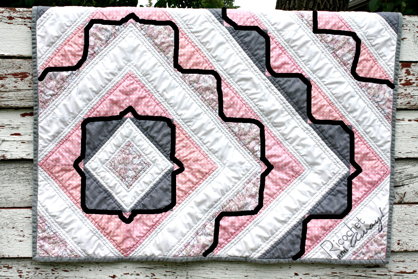 Ricochet and Away!: HST baby quilt tutorial