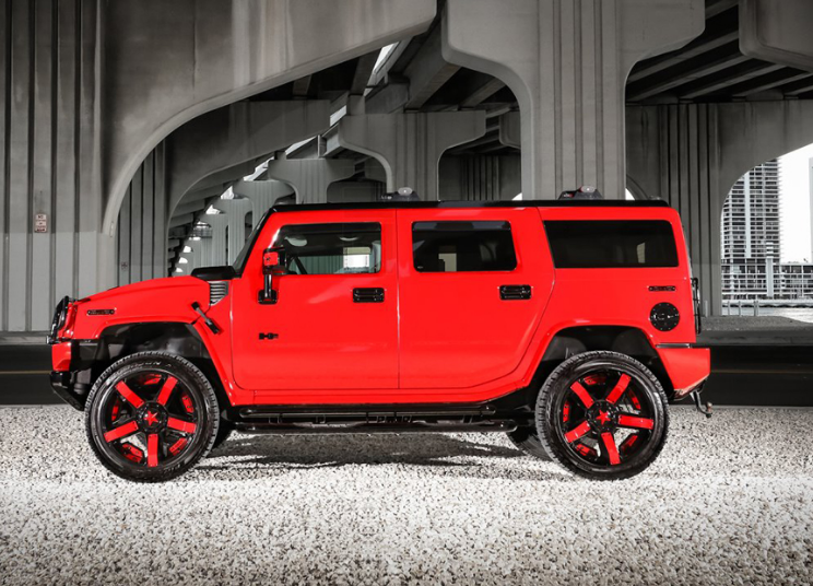 MARTIR OTOMOTIF: This Hummer H2 with XD Wheels is Red and Ready