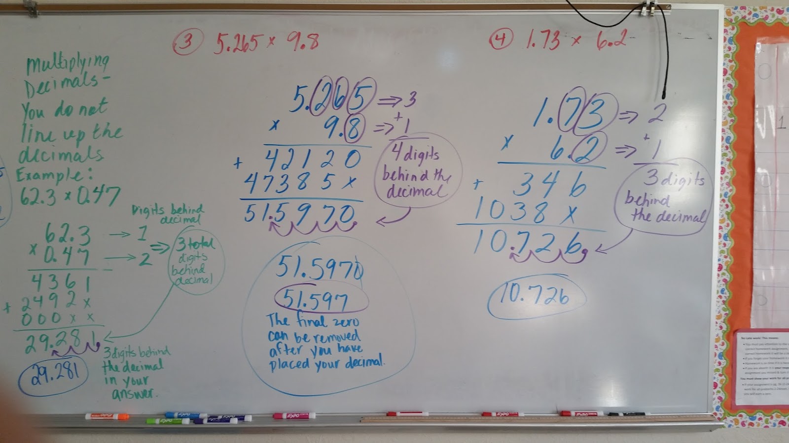 Mrs Negron 6th Grade Math Class Notes Examples For Multiplying Decimals Mrs Negron 6th Grade Math Class Notes Examples For Multiplying Decimals
