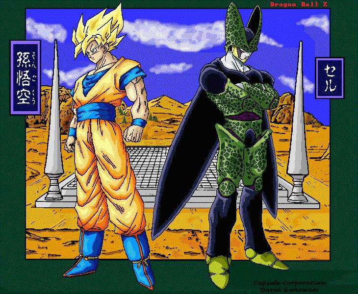 Goku pictures and photos: Goku Vs Cell Cartoon Pictures