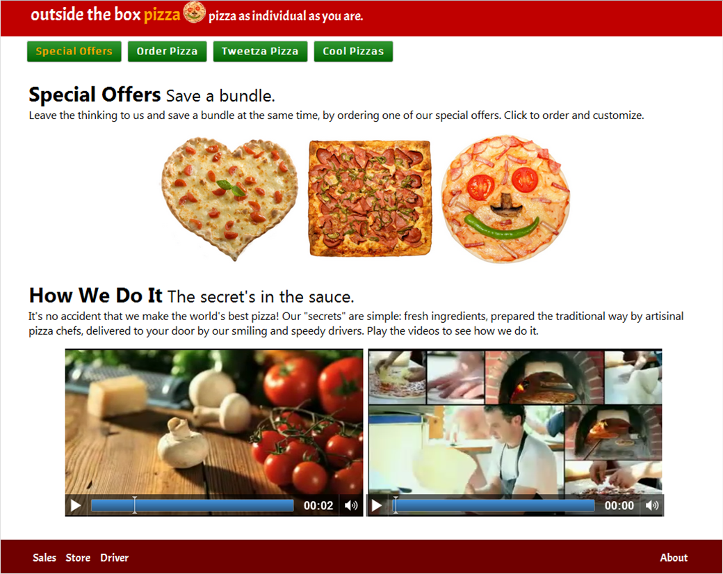 Fire + Ice: David Pallmann's Technology Blog: Outside-the-Box Pizza ...