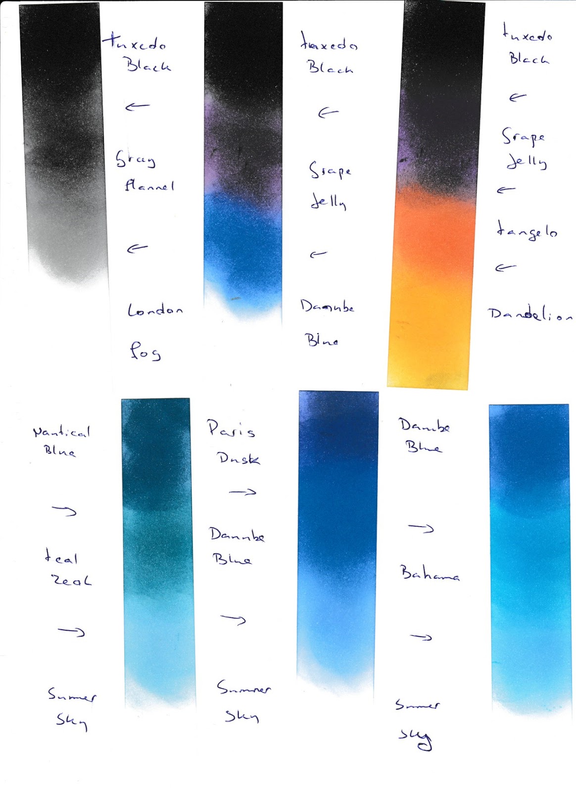 Cards by Maaike: Memento Ink blending recipes, with video