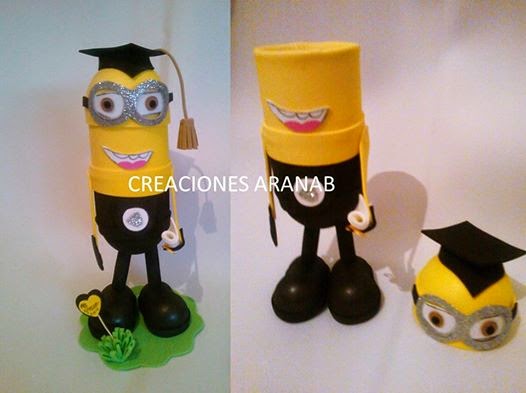 CREACIONES ARANAB: MINIONS 3D GRADUADO